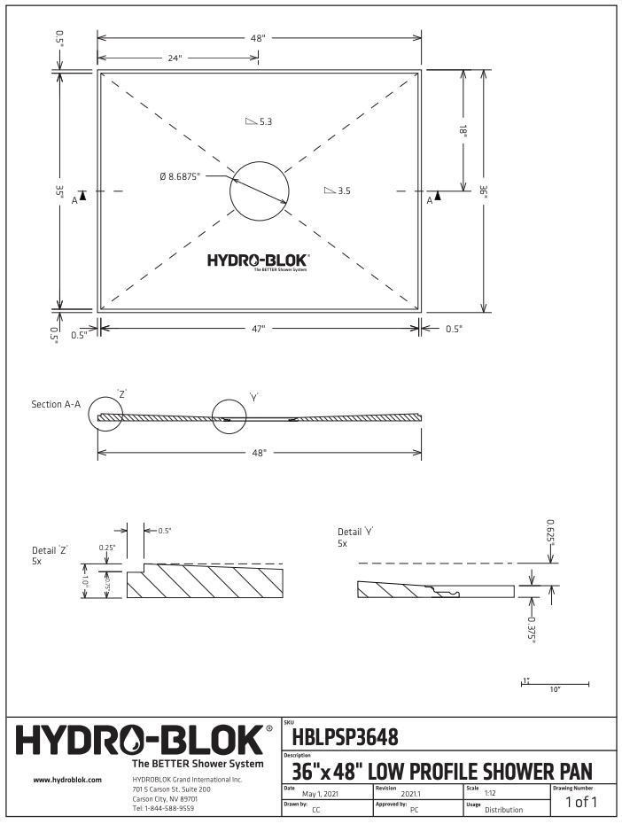 Hydroblok Low Profile Shower Pans – Sunsai Tiles